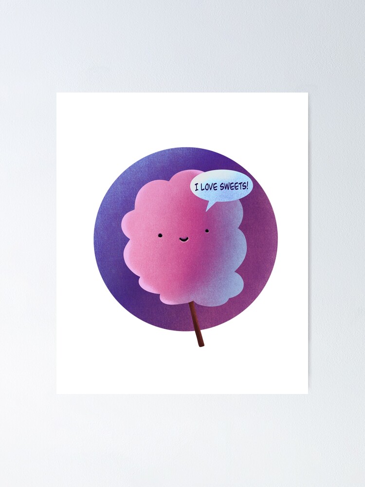"I Love Sweets" Poster for Sale by filiperegoart | Redbubble
