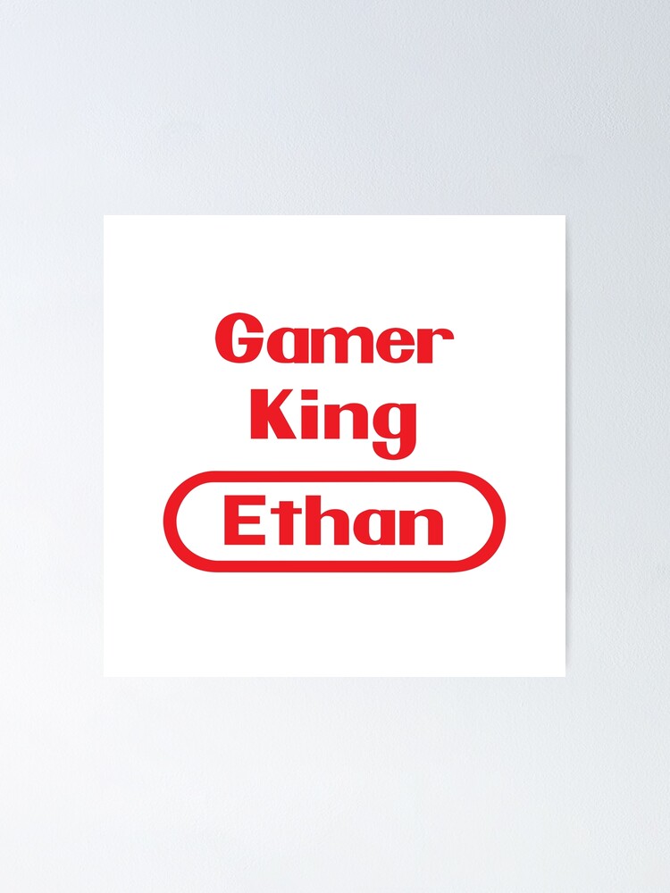 "Ethan Gamer King Retro Gaming" Poster for Sale by el-patron | Redbubble