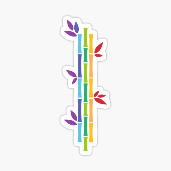 "Rainbow Bamboo" Sticker for Sale by XOOXOO | Redbubble