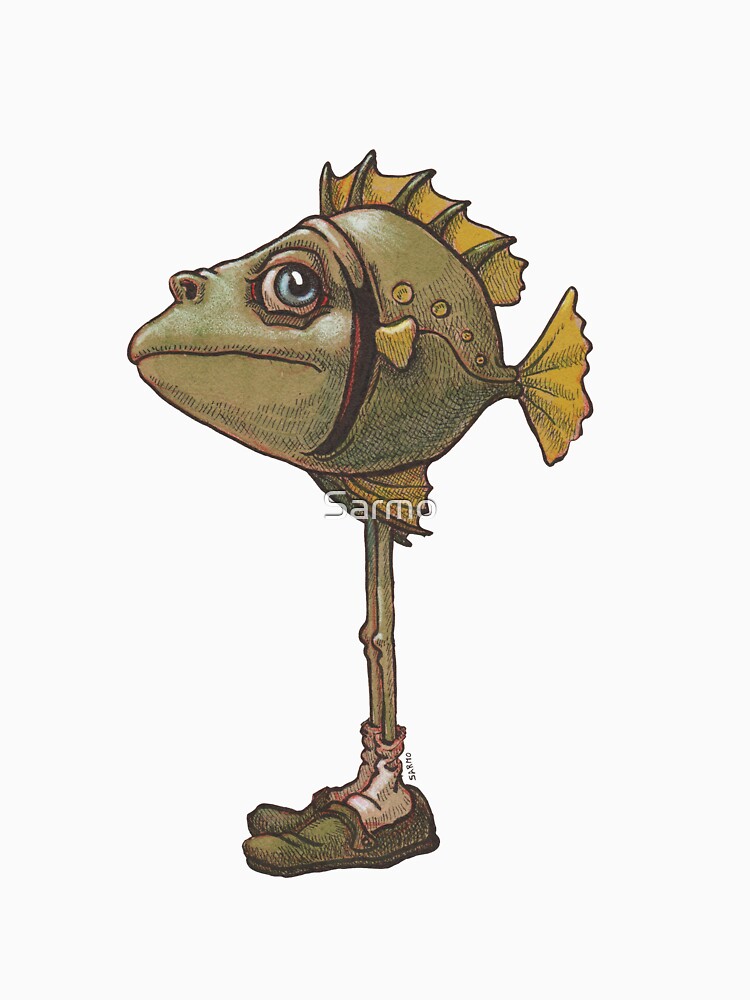 "Goofy Fish with Legs and Slippers" Essential T-Shirt for Sale by Sarmo ...