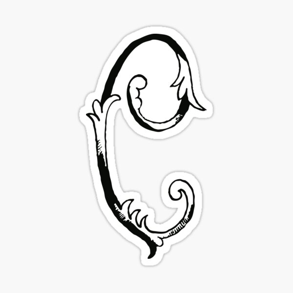 "Vintage Black and White Monogram C" Sticker for Sale by Vintage-TM ...