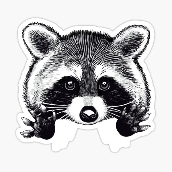 Raccoon Stickers | Redbubble