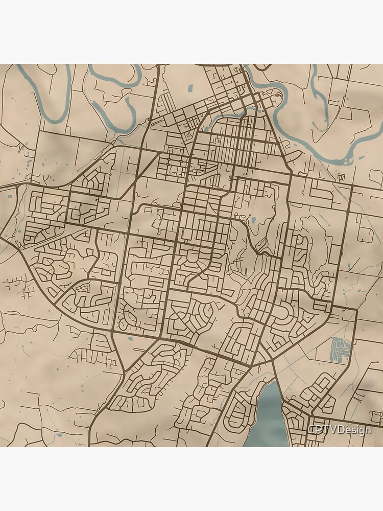 "Wagga Wagga Sepia Map" Photographic Print for Sale by CPTVDesign ...