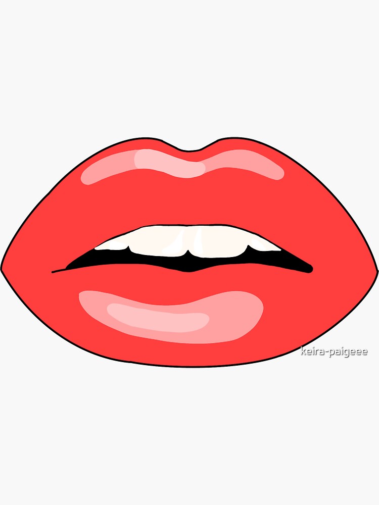 "Lips" Sticker for Sale by keira-paigeee | Redbubble