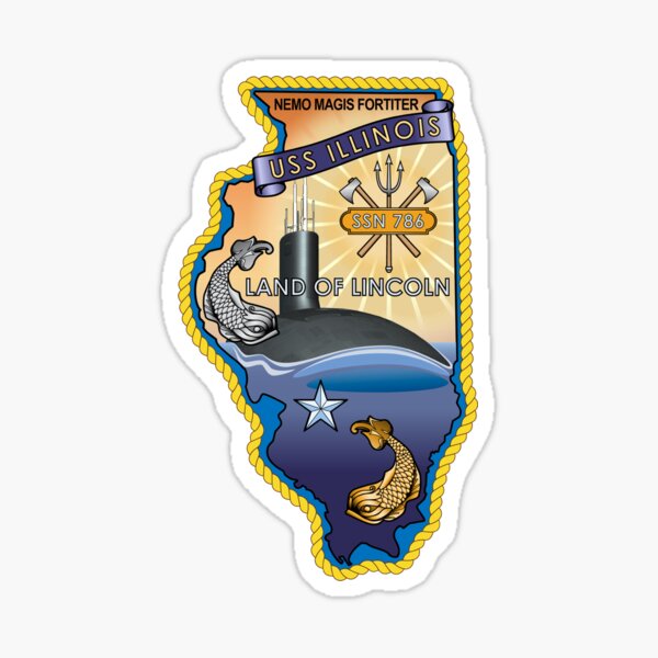 "SSN-786 USS Illinois Crest" Sticker by Spacestuffplus | Redbubble