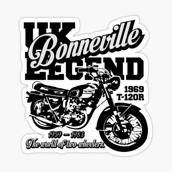 "UK Legend Motorcycles Bonneville The World of two wheelers" Sticker ...
