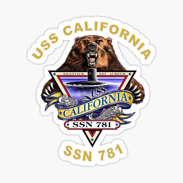 "SSN-781 USS California Crest for Dark Colors" Sticker for Sale by ...