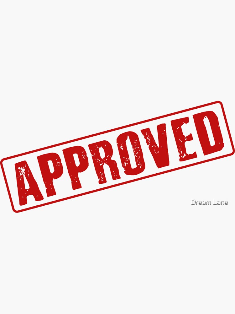 "Approved" Sticker for Sale by abir1243 | Redbubble