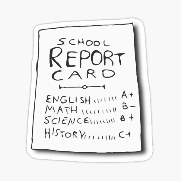 "School Report Card" Sticker for Sale by Reethes | Redbubble