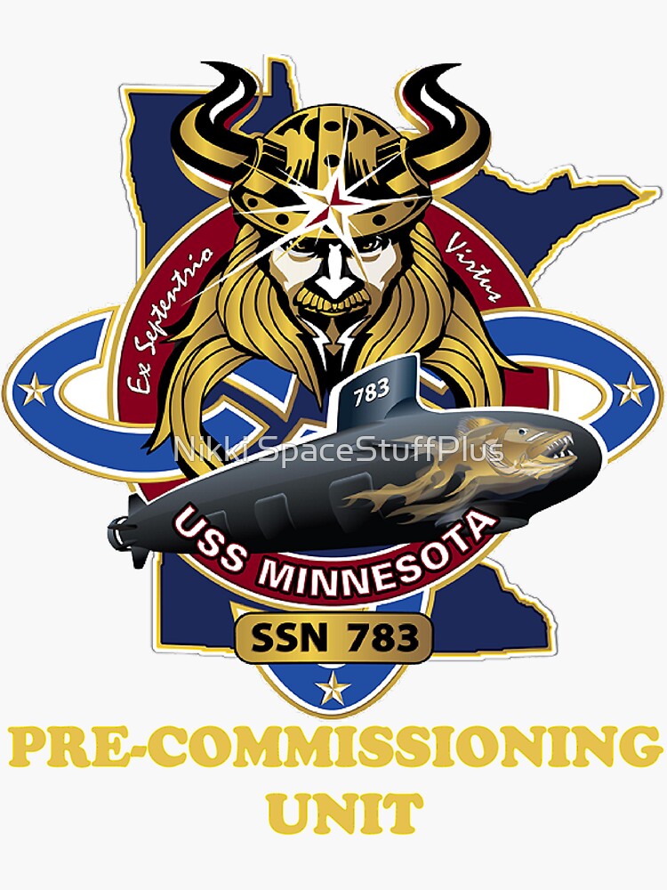 "SSN-783 Pre-commissioning Unit Crest for Dark Colors" Sticker by ...
