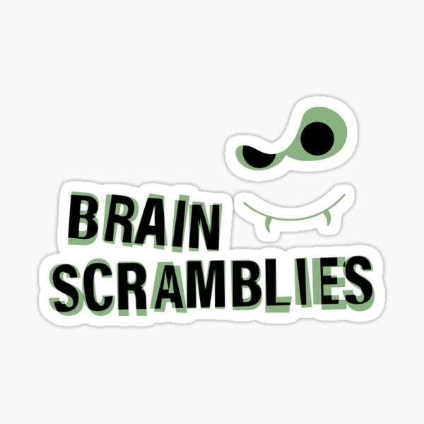 "Brain Scramblies" Sticker by DesignCats | Redbubble