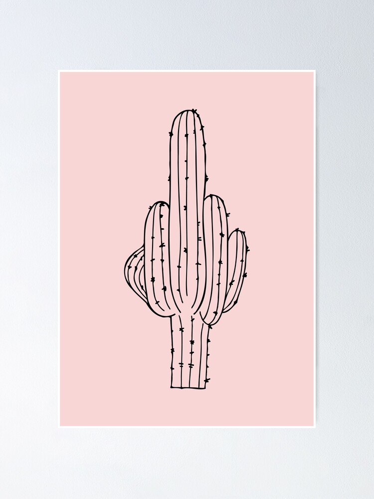 "Cactus Showing Middle Finger" Poster for Sale by Jen-Yellow | Redbubble
