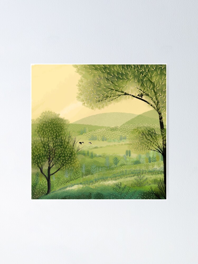 "Pastures Green" Poster for Sale by Jane-Newland | Redbubble