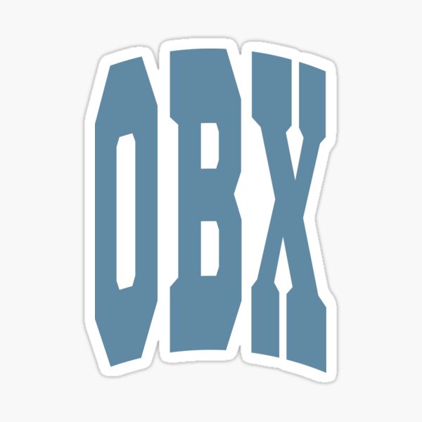 "OBX Varsity Lettering Design" Sticker for Sale by rydland | Redbubble