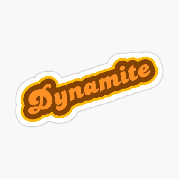 "Dynamite - Retro 70s - Logo" Sticker for Sale by graphix | Redbubble