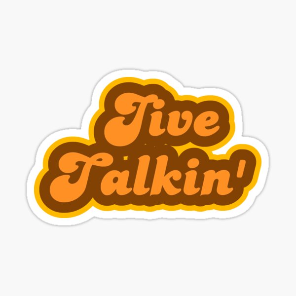 "Jive Talkin' - Retro 70s - Logo" Sticker for Sale by graphix | Redbubble