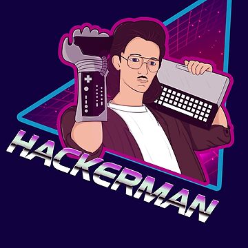 "Hackerman - Prepare to Hack Time" Sticker for Sale by McPod | Redbubble