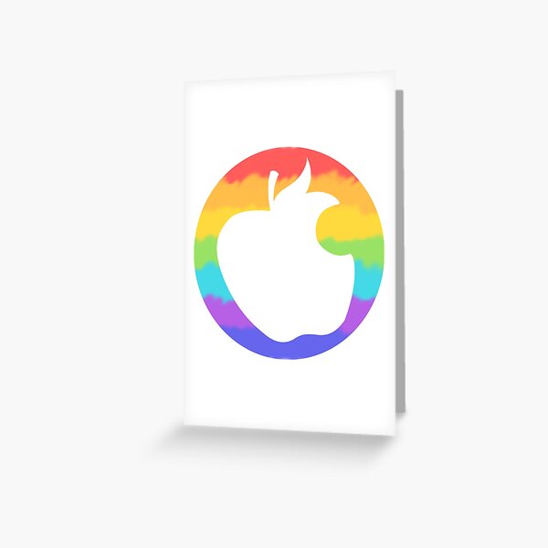 "PRIDE Apple Teacher logo Transparent" Greeting Card by LGBTQTeacher ...