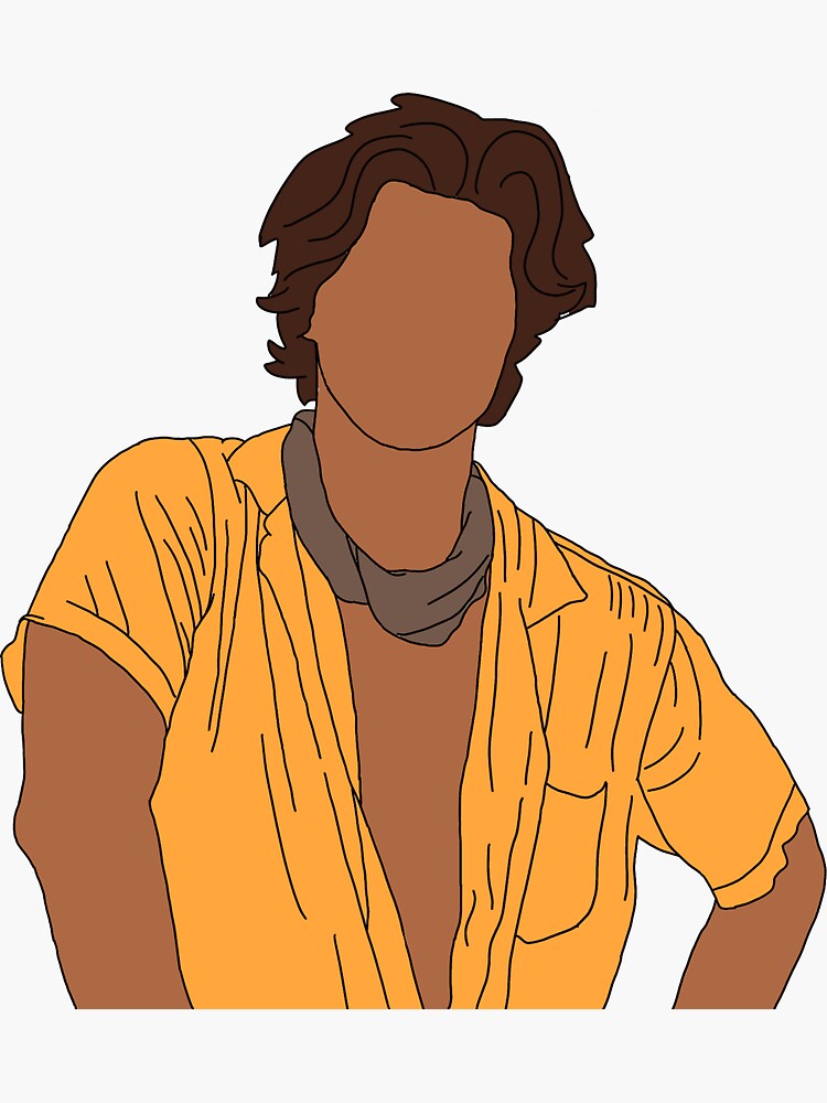 "Outer Bank John B Outline" Sticker by printsbycourt | Redbubble