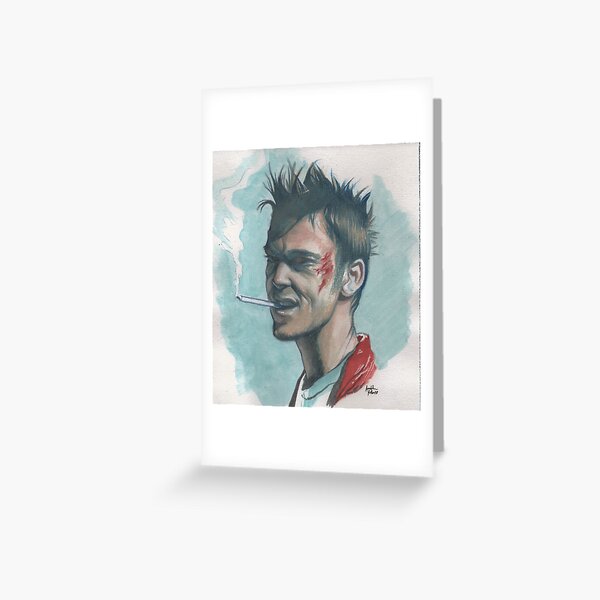 "Tyler Durden" Greeting Card by Artofannabellep | Redbubble