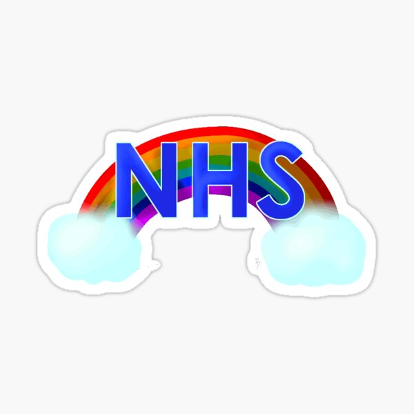 "Rainbow NHS" Sticker for Sale by Scribblsprinks | Redbubble