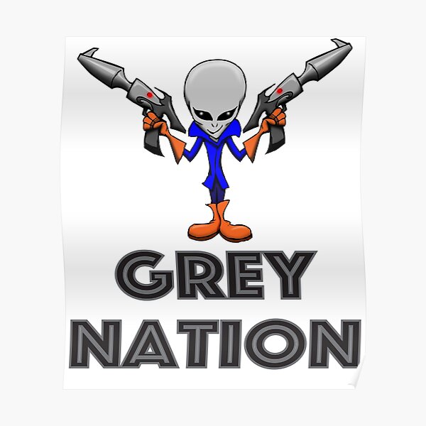 "Grey Nation" Poster for Sale by wickedcartoons | Redbubble