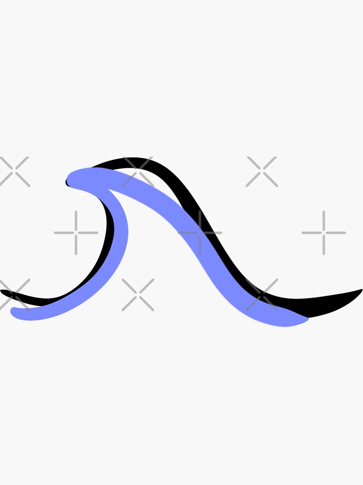 "Small wave" Sticker by Kitkat0001 | Redbubble