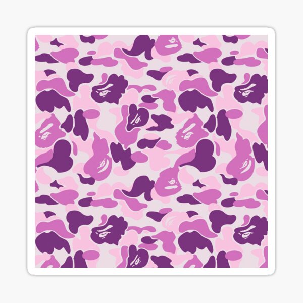 Pink Camouflage Bape Camo Stickers | Redbubble