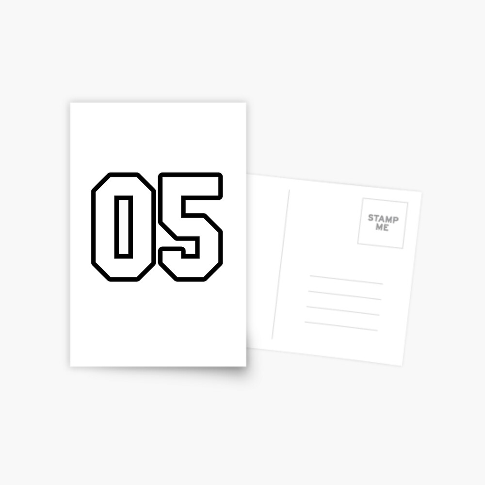 "Jersey number 05" Sticker for Sale by bellacommorato | Redbubble
