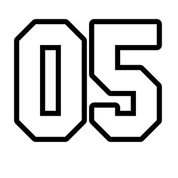 "Jersey number 05" Sticker for Sale by bellacommorato | Redbubble