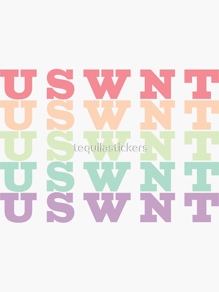 "US women's national soccer team pastel rainbow USWNT" Sticker for Sale ...