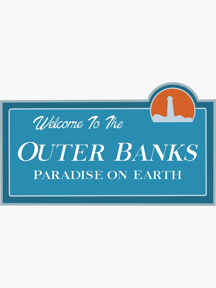 "Outer Banks Road Sign " Sticker for Sale by Alexis927 | Redbubble