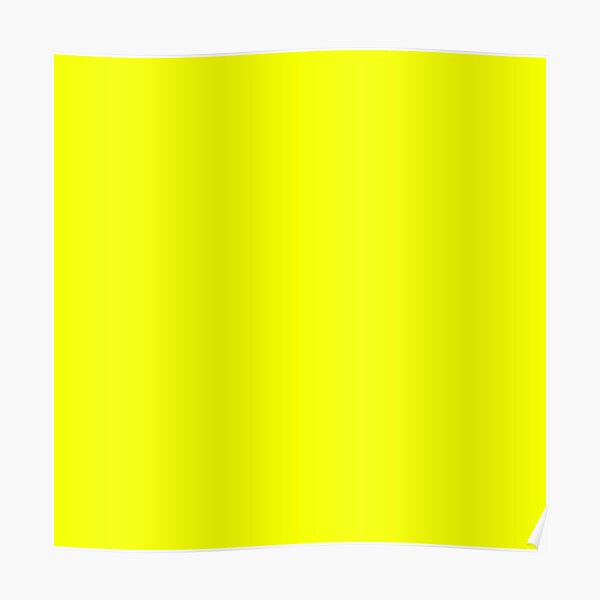 "Pure Lemon Yellow - Solid Color Square" Poster by Monochronicity ...