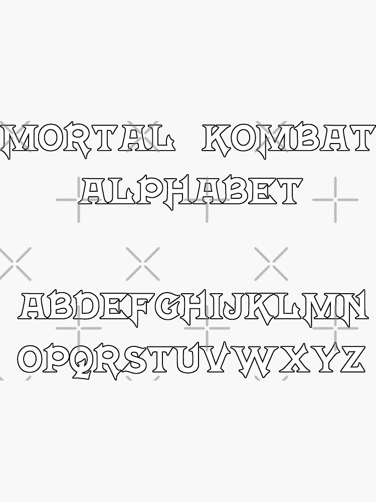 "Mortal Kombat Alphabet" Sticker for Sale by billha | Redbubble