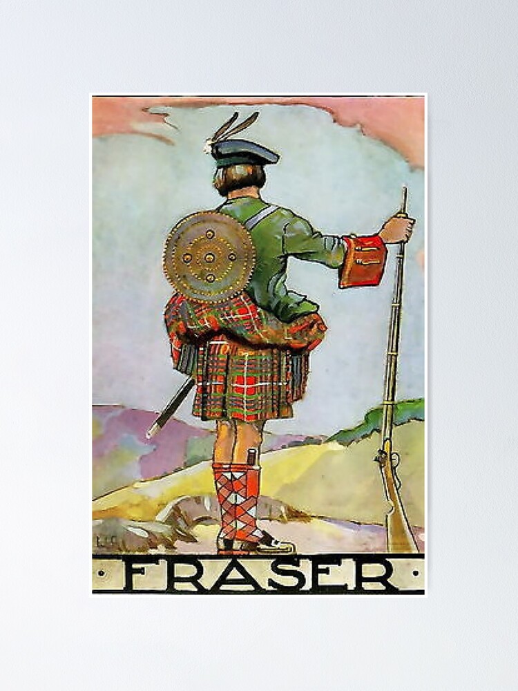 "Fraser Highlander" Poster for Sale by Clanfriseal | Redbubble