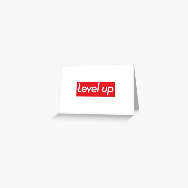 "Level up logo" Greeting Card for Sale by boosteta | Redbubble
