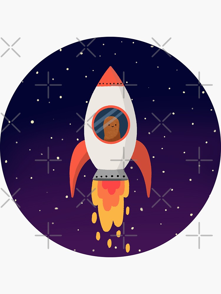 "Space potato" Sticker for Sale by maryannacher | Redbubble
