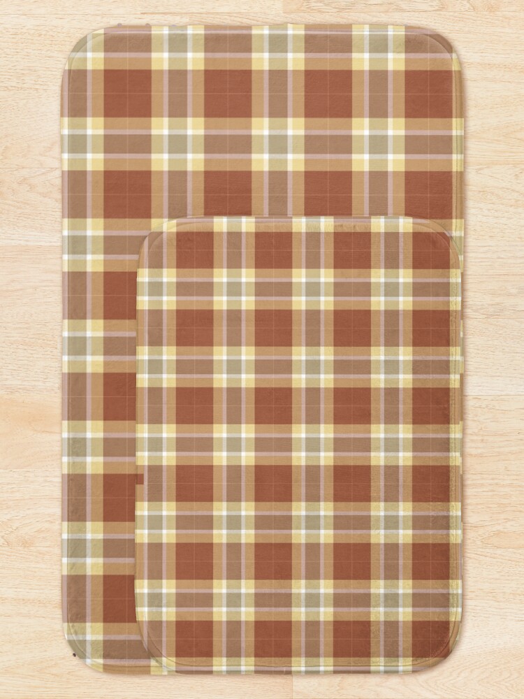 " Neutral Color Plaid" Bath Mat for Sale by jamackey70 | Redbubble