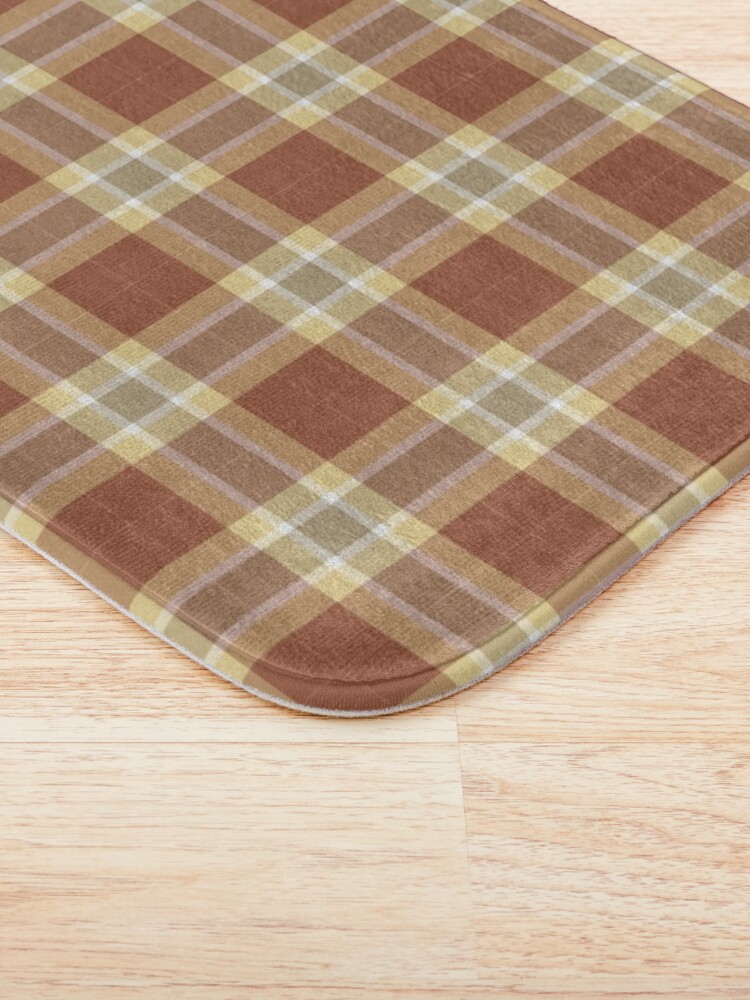 " Neutral Color Plaid" Bath Mat for Sale by jamackey70 | Redbubble