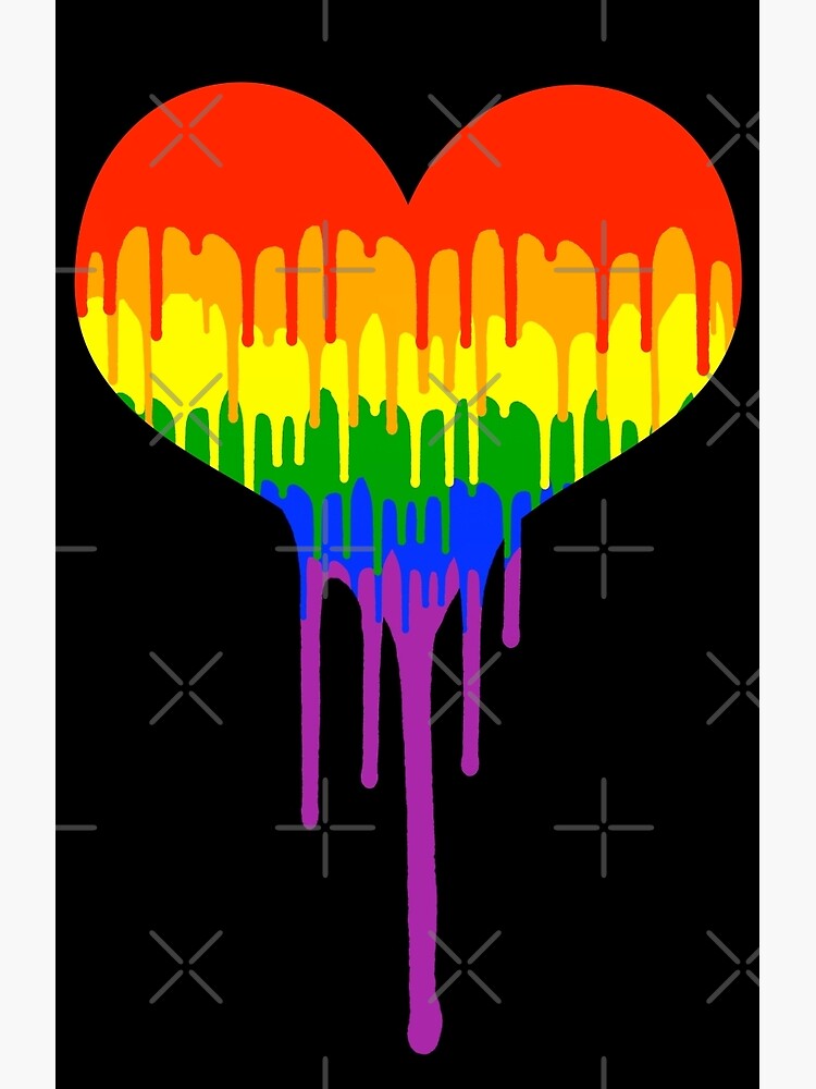 "Gay Pride Drip" Poster by Tigerparadise | Redbubble