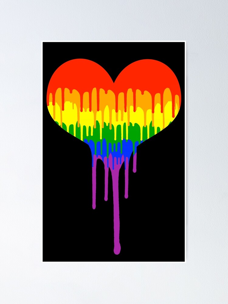 "Gay Pride Drip" Poster by Tigerparadise | Redbubble
