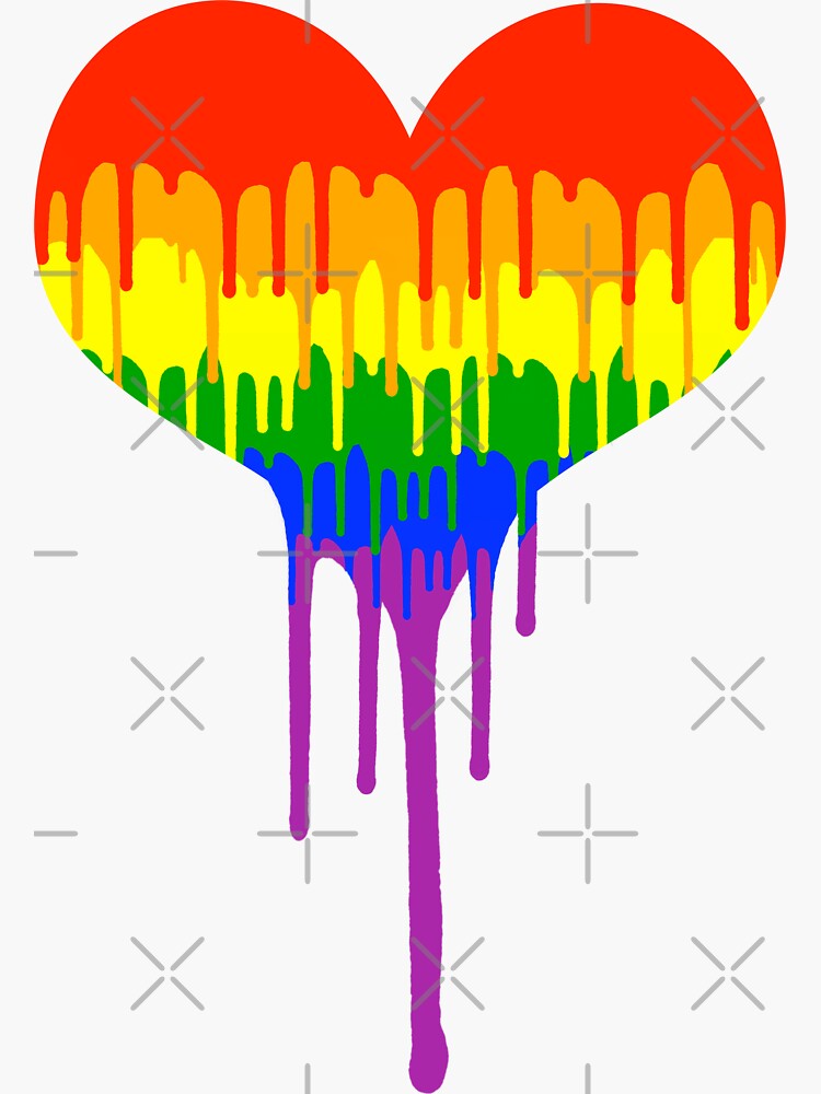"Gay Pride Drip" Sticker for Sale by Tigerparadise | Redbubble