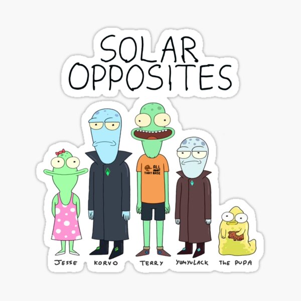 "Solar Opposites" Sticker for Sale by Laramenhur | Redbubble