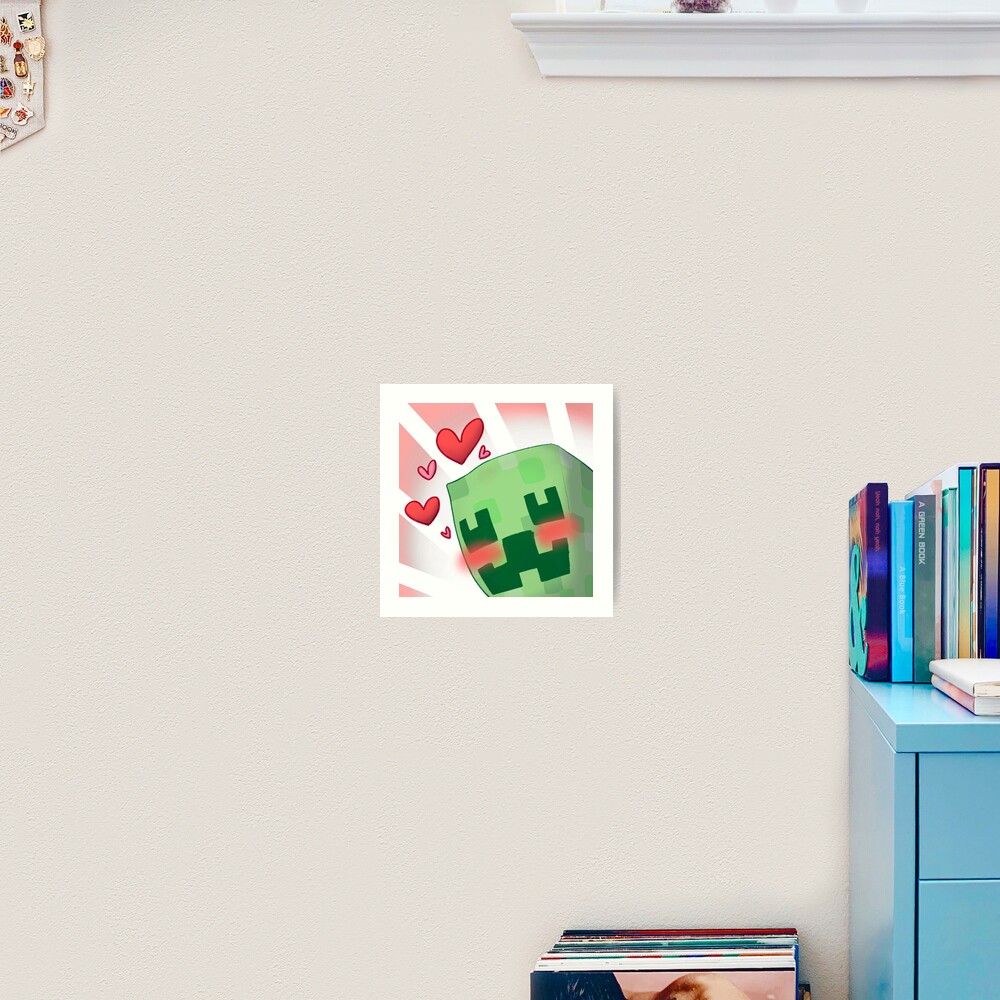 "Minecraft Creeper UwU Face" Art Print by FighterLM | Redbubble