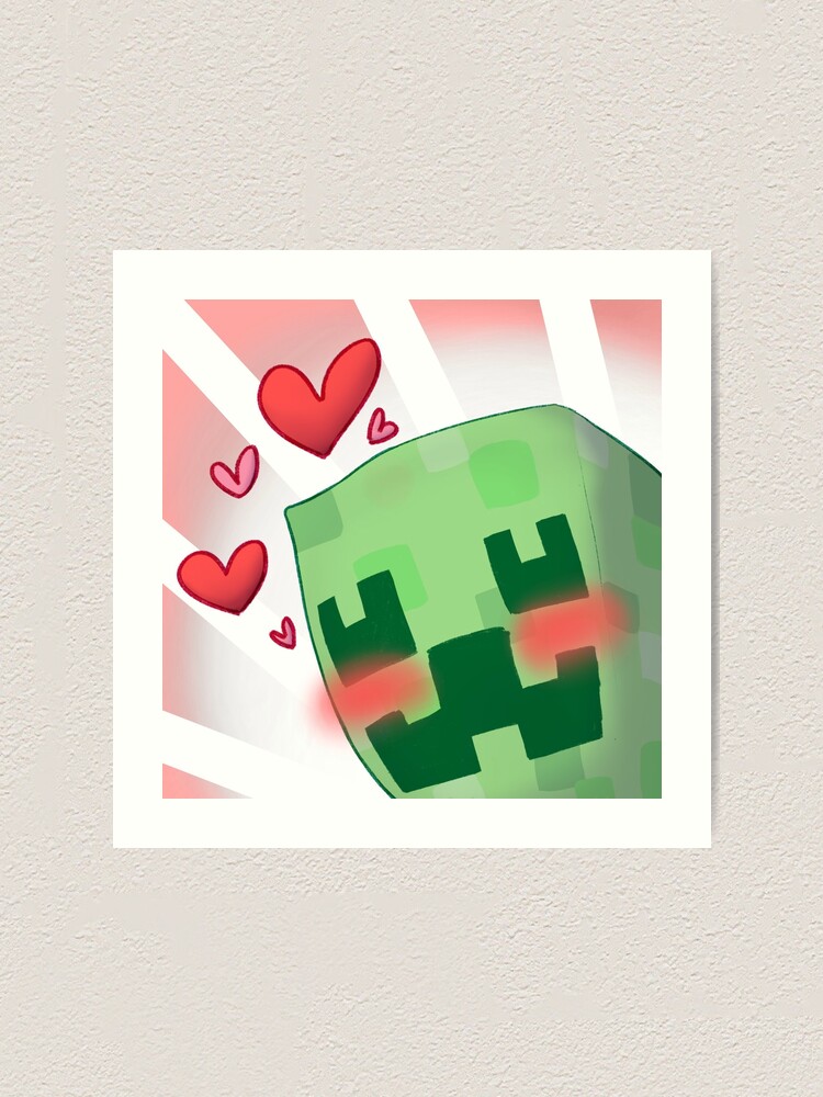 "Minecraft Creeper UwU Face" Art Print by FighterLM | Redbubble