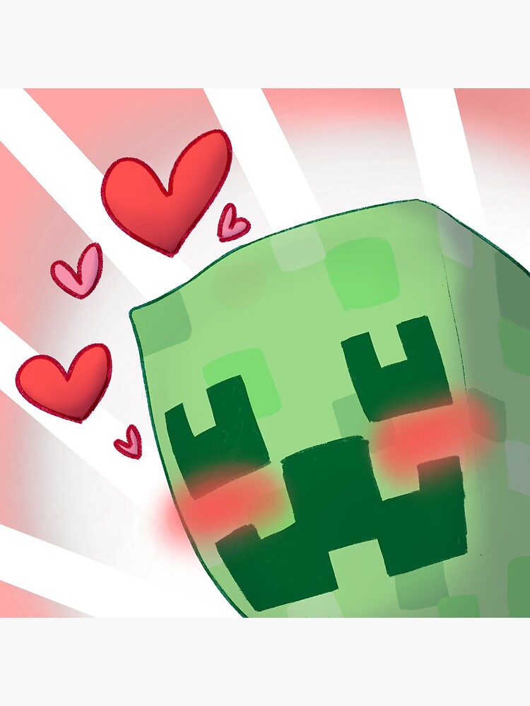 "Minecraft Creeper UwU Face" Art Print by FighterLM | Redbubble