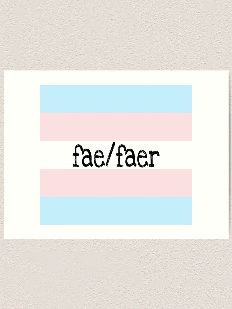 "Fae/faer pronoun trans flag " Art Print by Imperioimpala | Redbubble