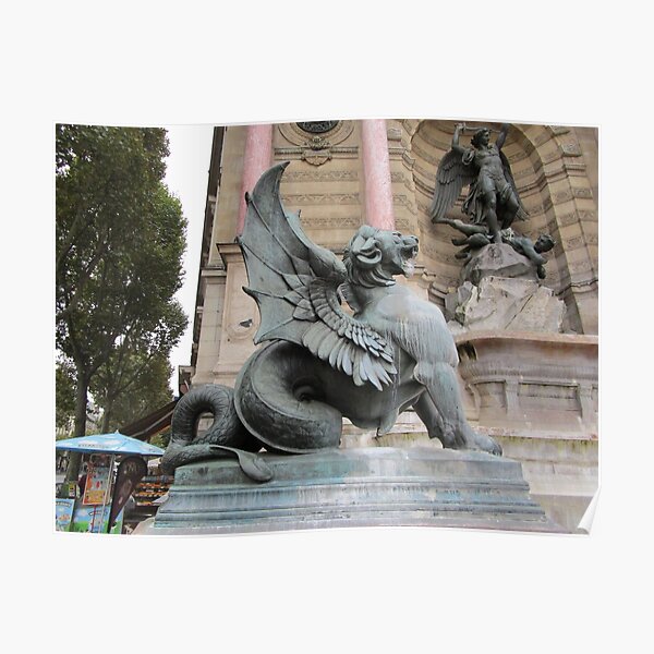 "Manticore Statue" Poster for Sale by InspiringBadger | Redbubble