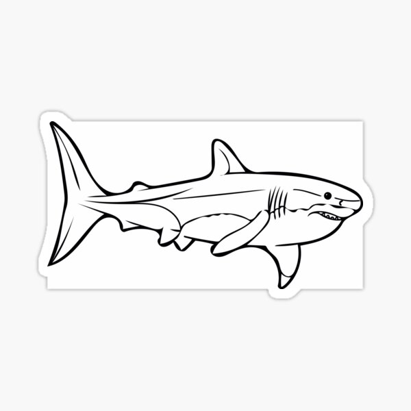 "Great White" Sticker for Sale by LoraMaze | Redbubble