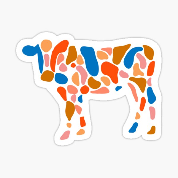 "Colourful Cow Print" Sticker by ashleyloyst | Redbubble